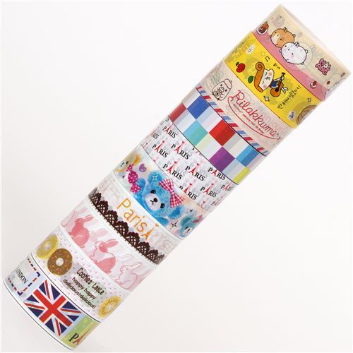 Lot de 10 rubans adhésifs déco kawaii n° 60 - Rubans adhésifs Animaux ... Lot de 10 rubans adhésifs déco kawaii n° 60 - Rubans adhésifs Animaux ...